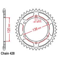 China Upgrade Your Yamaha XT250 FZR400 with a Custom 47-57T Steel Motorcycle Rear Sprocket for sale