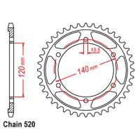 China Get the Perfect Fit Custom 520 37T 46T Chain Sprocket for Kawasaki W800 EN500 ZXR400R for sale