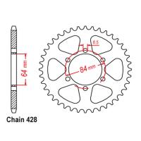 China 44/46/47/49/50/51/53/57/60/61T 428 Rear Sprocket for Suzuki TS100 TS125 TC100 DR125 for sale