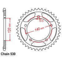 China Customized 42-46T Steel Motorcycle Sprocket for Suzuki SV1000 GSXR1000 GSF1250 GSX1250 for sale