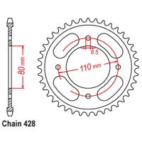 China OEM 428 42T Motorcycle Sprocket For Honda CBF 125 Repair/Replacement Solutions and More for sale