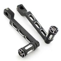 China Universal Aluminum Motorcycle Gear Shifter with Foot Pegs Black/Chrome For Harley Davidson for sale