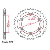 China Custom Color 520 Rear Sprocket for Suzuki DR350 DRZ450 RGV250 Purpose Replace/Repair for sale