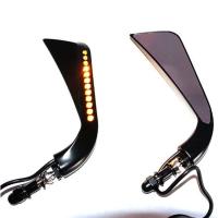 China Purpose Motorcycle Sequential LED Turn Light Rear View Mirror for Harley Davidson for sale