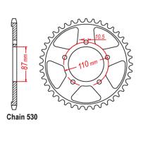 China 45 Steel/A3 Steel 42-48T 530 Motorcycle Sprocket for Suzuki GSF600 GSX600F GSXR750 Custom for sale