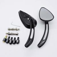 China Advanced Anti-glare Scooter Skull Motorcycle Rearview Mirror Side Mirror for Harley for sale