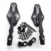 China Aluminum Alloy Harley Motorcycle Bar End Mirror CNC Rear View with Glass Size 13.3*7cm for sale