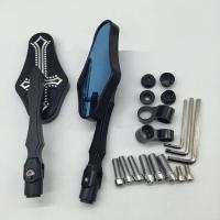 China Aluminum Alloy Harley Motorcycle Bar End Mirror CNC Rear View with Glass Size 13.3*7cm for sale