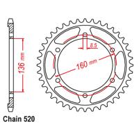 China 520 Chain Model 46 Teeth Rear Sprocket for BMW F650 F650GS G650GS Custom Crafted for sale