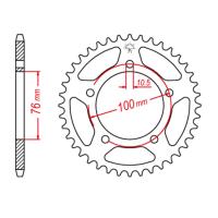 China Rear Make Sample Motorcycle Chain Sprocket for Benelli 500 Leoncino Distributor for sale