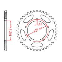 China Aprilia 50 RS Motorcycle Accessories 47 Teeth CNC Motorcycle Chain and Sprocket for sale