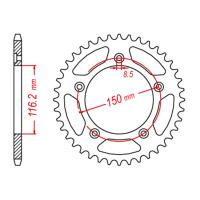China Custom Motorcycle Sprockets Chains for Aprilia 250 RS Replace/Repair Purpose and Superior for sale