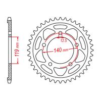 China 44/45T Teeth CNC 525 Steel Rear Chain Sprocket for BMW F750 GS Customizable for sale