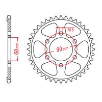 China 428 Motorcycle Chain Sprocket for Honda CB125 R Advanced Technology and Craftsmanship for sale