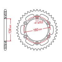 China Rear Position 520 40-46T Motorcycle Sprocket for Honda CBR600 RR Replace/Repair for sale