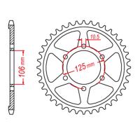 China Triumph 675 Daytona Motorcycle Chain Sprocket Parts with Teeth 37/39/42/44/46/47/50T for sale