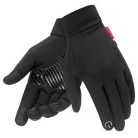 China Custom Winter Touch Screen Motorcycle Gloves Plush Nylon Polyester Silicone Material for sale