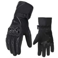 China Full Finger Microfiber Custom Touch Screen Warm Windproof Winter Waterproof Motorcycle Gloves for sale