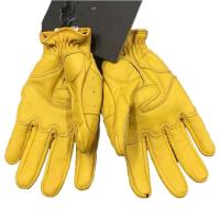 China M/L/XL Custom Full Finger Cafe Racer Leather Vintage Motorcycle Gloves for sale