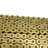 China 20CrMnTi Motorcycle 520 120L Gold Chain with Customizable Logo Design for sale