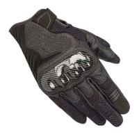 China Black Genuine Leather Custom Non-Slip Motorcycle Racing Gloves with Breathable Design for sale
