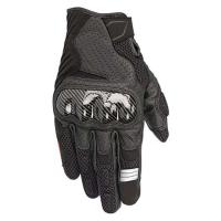 China Black Genuine Leather Custom Non-Slip Motorcycle Racing Gloves with Breathable Design for sale