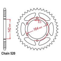 China Natural Color 46T 520 Rear Sprocket for Hyosung GT250 GT250R Long-Lasting Performance for sale