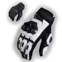 China Windproof Black/White Custom Motorcycle Motorbike Race Riding Gloves for Motocross Race for sale
