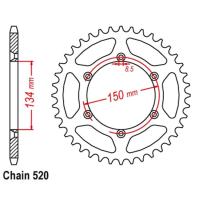 China Purpose Replace/Repair Custom Motorcycle 520 42T Rear Sprocket for Kawasaki KLX 250 for sale