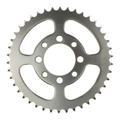 China 45 steel 49 teeth 428 38t motorcycle chain sprocket for Suzuki Kawasaki custom design for sale