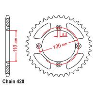 China 45 steel/A3 steel Custom Dirt Bike 49T-56T 420 Chain Sprocket for Honda CR80 CR85 CRF150R for sale