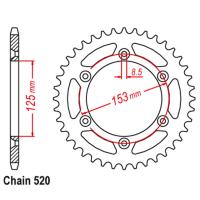 China 38T 53T 520 Rear Sprocket for Honda CRF250R CRF250 CRF450 CRF 250 R Perfect Fit for sale