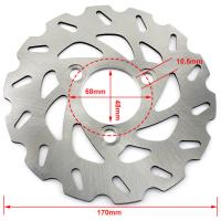 China Stainless Steel 420 2Cr13 Custom Front ATV Brake Disc 170mm for Kawasaki KFX400 Suzuki LTZ250 for sale