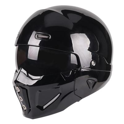 China Custom Removable Chin Bar Classic Motorcycle Full Face Helmet ABS for Replace/Repair for sale