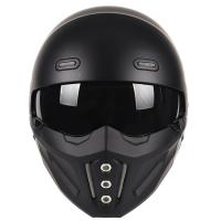 China Custom Removable Chin Bar Classic Motorcycle Full Face Helmet ABS for Replace/Repair for sale