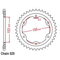 China Customizable Steel 525 38T Motorcycle Rear Sprocket For KTM 1290 Superduke R GT Custom Color for sale