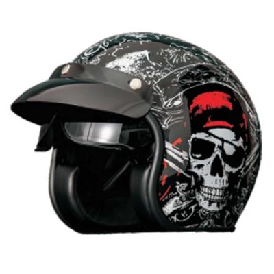 China DOT Certified Open Face Motorcycle Helmet with High Density EPS Liner Customized for sale