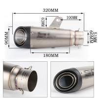 China 60mm Modified Motorcycle Exhaust Pipe for Kawasaki Ninja250 400 Z650 Custom Design for sale