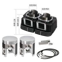 China Customized 64mm Bore Size Motorcycle RD350 Cylinder Block Head Kit for Yamaha RD350 for sale