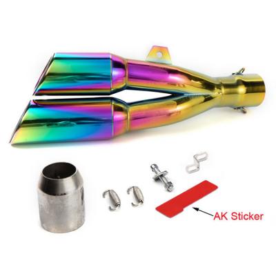 China Double Pipe Exhaust Muffler for Customized CBR150 NINJA400 Motorcycle in Natural Colo for sale
