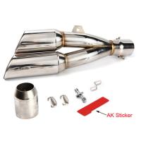 China Double Pipe Exhaust Muffler for Customized CBR150 NINJA400 Motorcycle in Natural Colo for sale