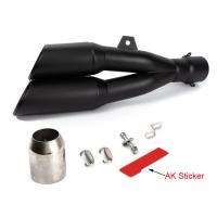 China Double Pipe Exhaust Muffler for Customized CBR150 NINJA400 Motorcycle in Natural Colo for sale