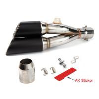 China Double Pipe Exhaust Muffler for Customized CBR150 NINJA400 Motorcycle in Natural Colo for sale