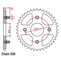 China Custom 520 41T Motorcycle Ax 1 Rear Sprocket for Honda AX-1 OEM Manufactured for sale