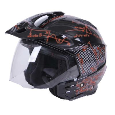 China Custom DOT Approved Open Face Short Motorcycle Helmet with High Density EPS Liner for sale