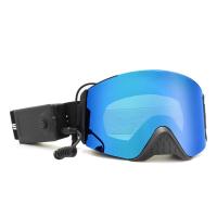 China Logo Customized Logo Removable Nose Guard Magnetic Heated Ski Goggles with Side Buckle for sale