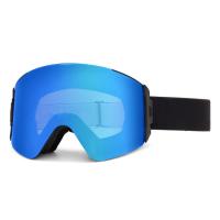 China Logo Customized Logo Removable Nose Guard Magnetic Heated Ski Goggles with Side Buckle for sale