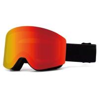 China Adjustable Anti Slip Elastic Strap Ski Goggles with Custom UV400 Cylindrical Lens for sale