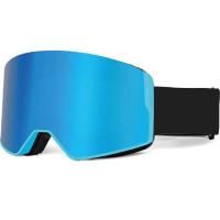 China Adjustable Anti Slip Elastic Strap Magnetic Ski Goggles for Customized Fashion Design for sale