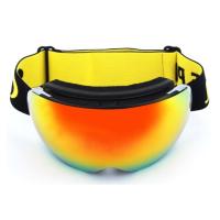 China Custom Logo UV400 Anti-Fog Spherical Mirror Snowboard Goggles with 3 Layers Foam for sale